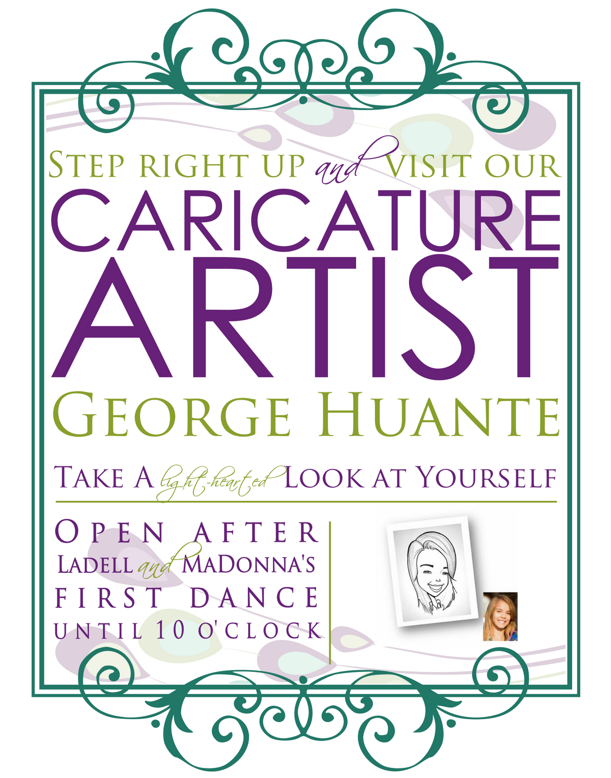 Signatures by Sarah: Photobooth and Caricature Signs for MaDonna