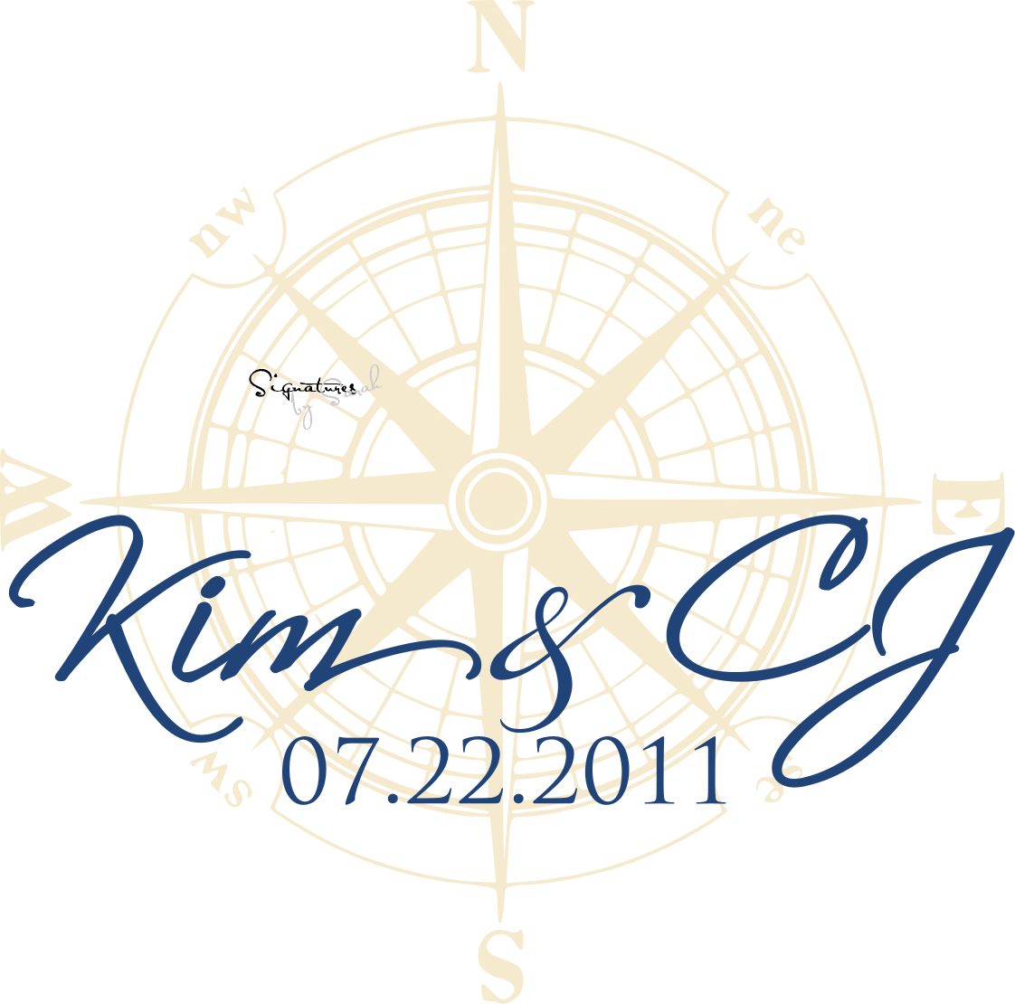 Signatures by Sarah: Custom wedding monograms for Kim