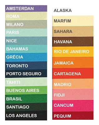 Amor Perfeito Lembranças: AMOSTRA DE CORES COLOR PLUS
