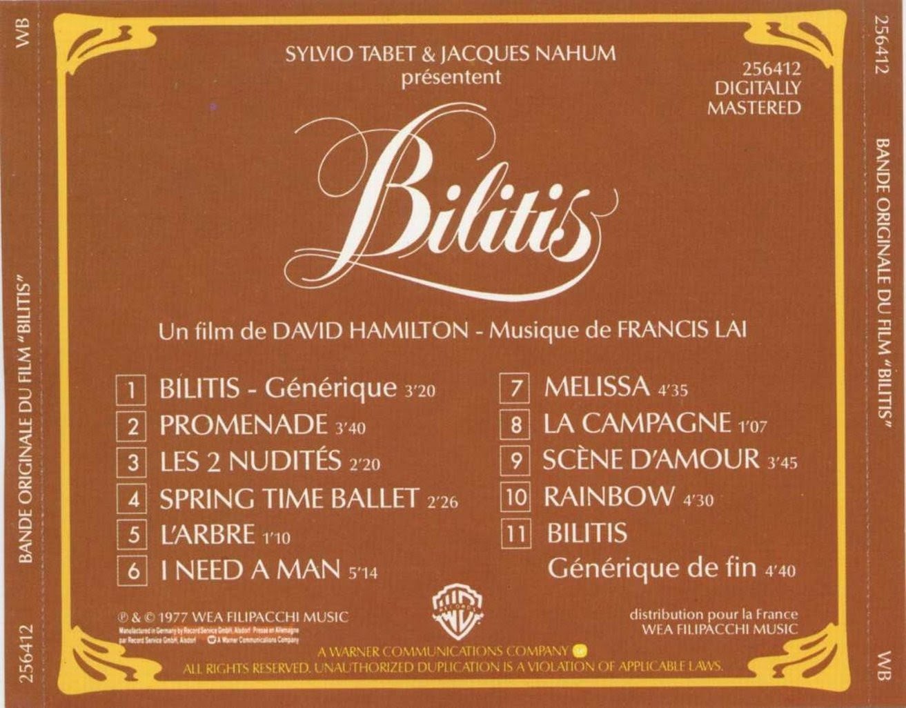 zappadalata: FRANCIS LAI 1977 Bilitis