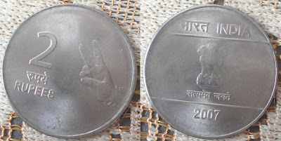 coin world: Two rupee coins: Republic India