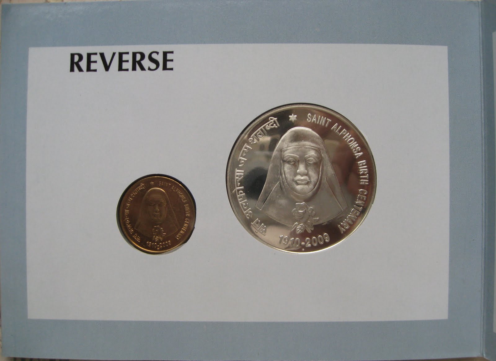 My coin collection: UNC set: Saint Alphonsa