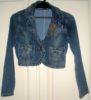 Rustic Butterfly: Hot half denim jacket