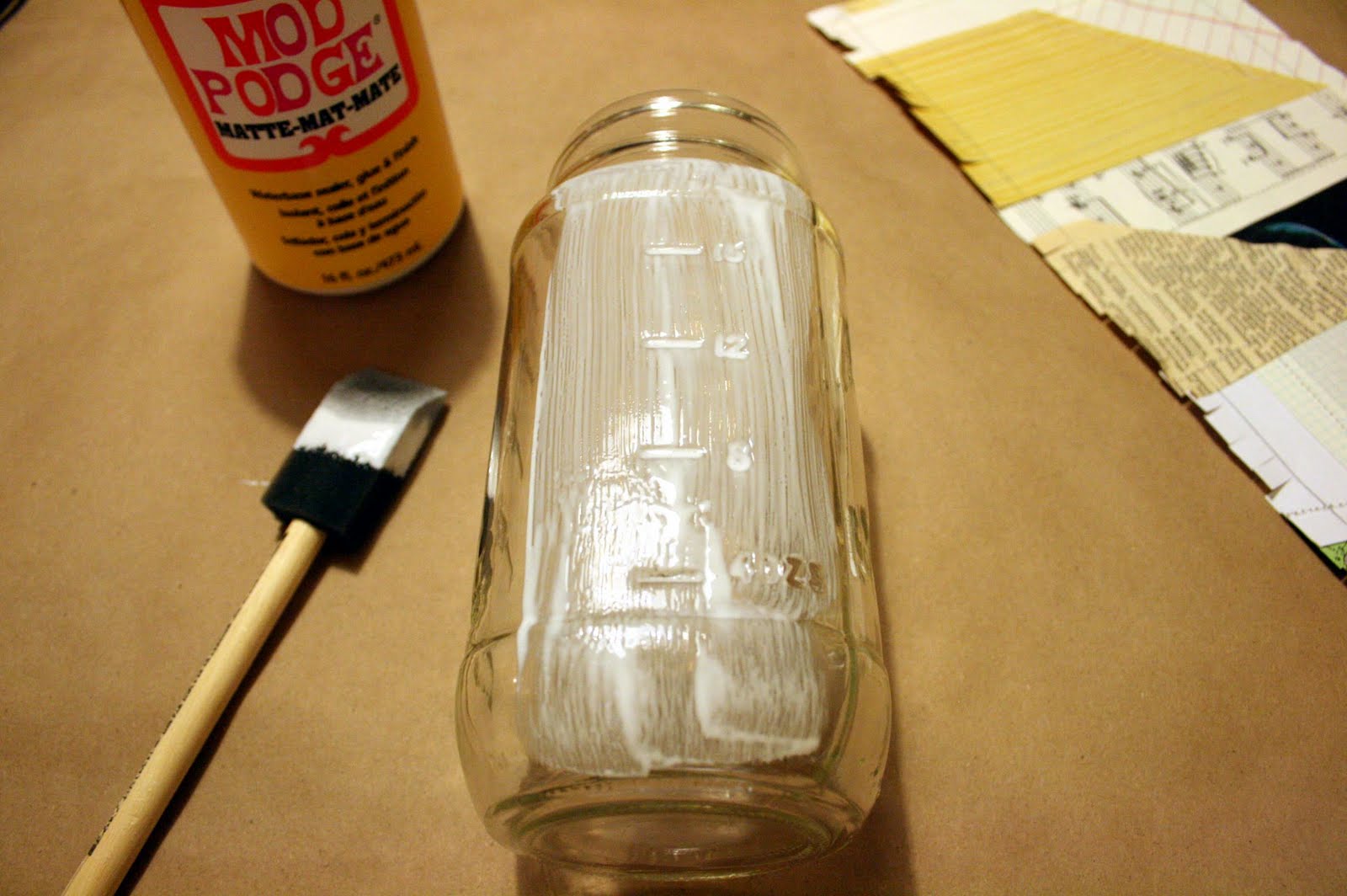 The Creative Place: Tuesday Tutorial: Patchwork Paper Covered Jar