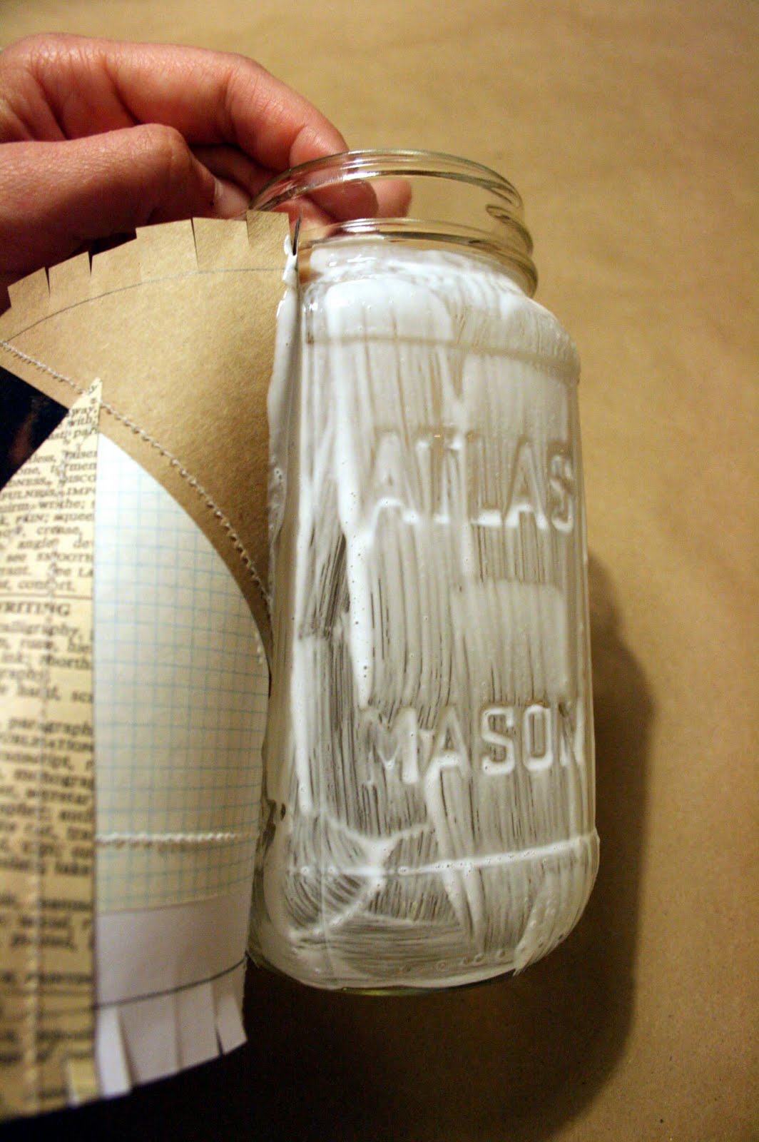 The Creative Place: Tuesday Tutorial: Patchwork Paper Covered Jar