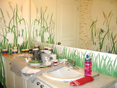 ***WE BLOG ARTISTS***: Pond Mural:: So far...