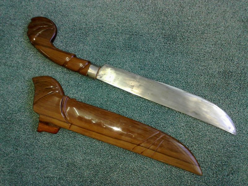 Koleksi Pisau, Parang Dan Golok: Parang Mata Sansaw Kayu Minyak