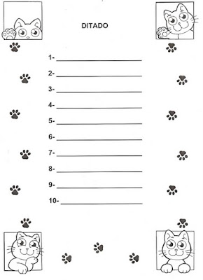 Professora Marlene Silva: MODELOS DE DITADO E FICHAS PARA DITADO 7...!