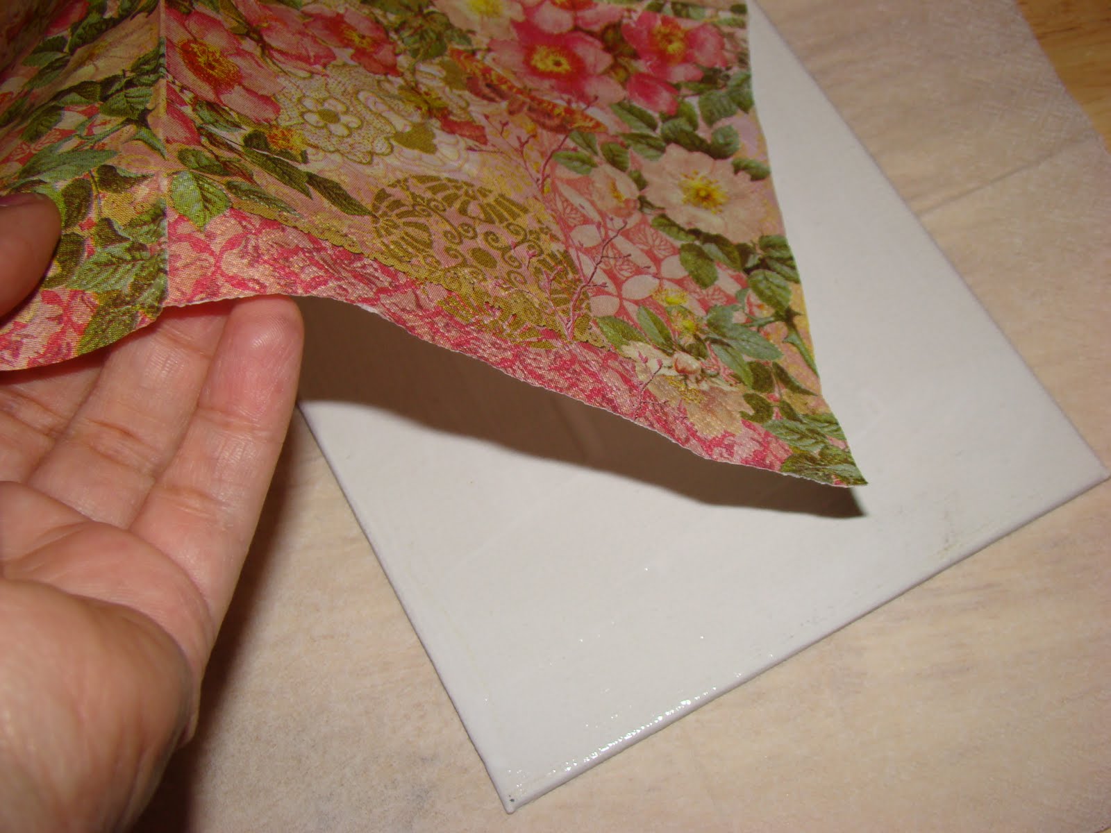 Bubblegum and Duct Tape: Canvas Decoupage