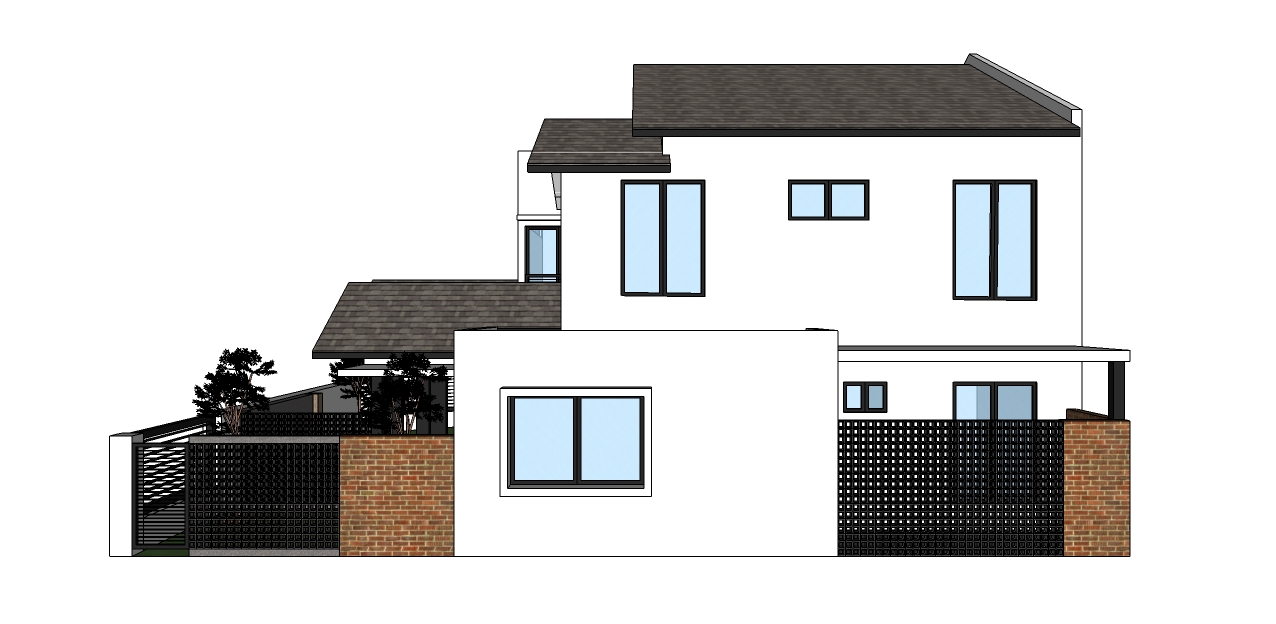 MEZ Design Solution: Double Storey Corner Lot | Modern Extension