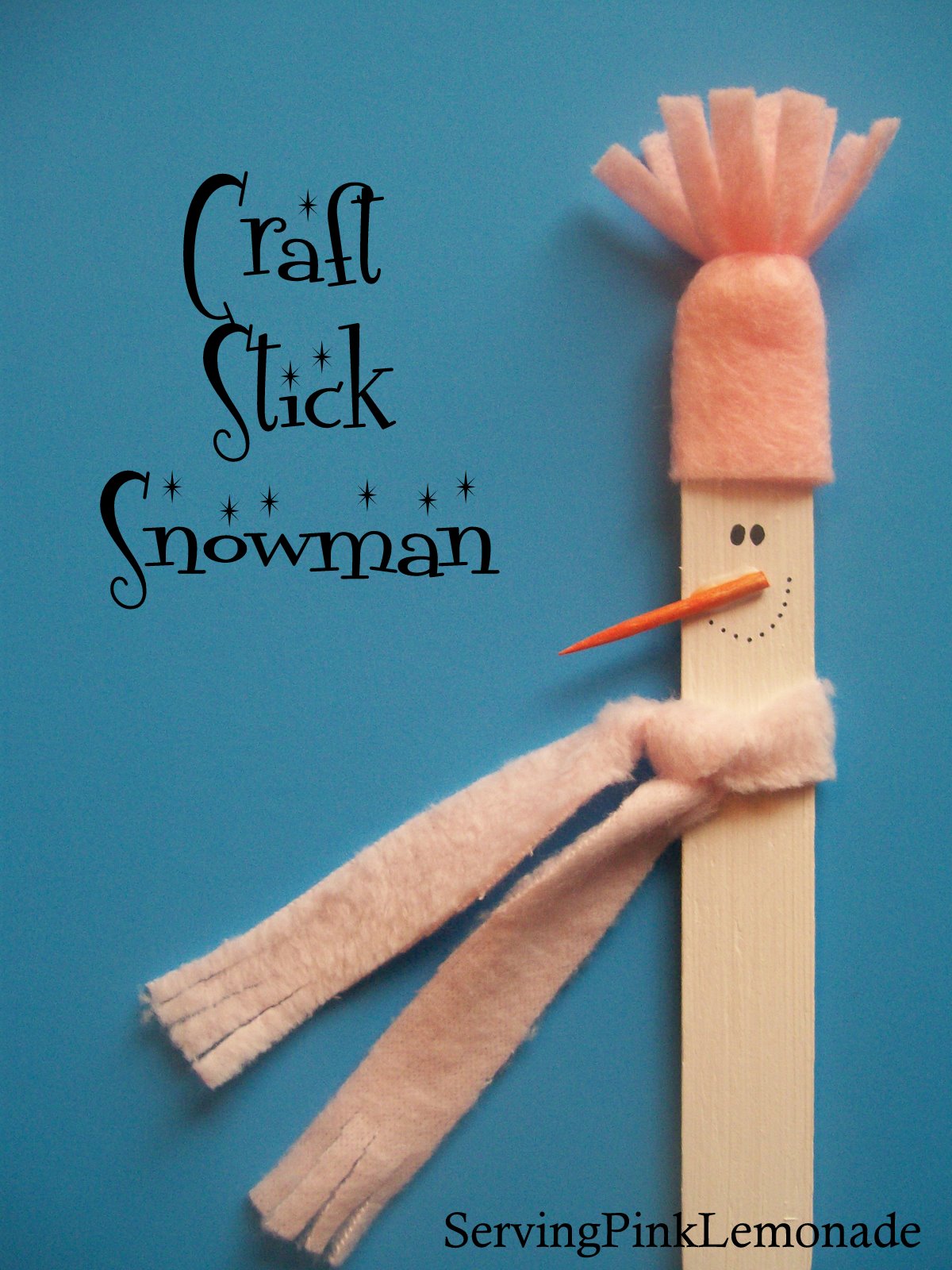 Serving Pink Lemonade: Snowmen - Craft Stick Style