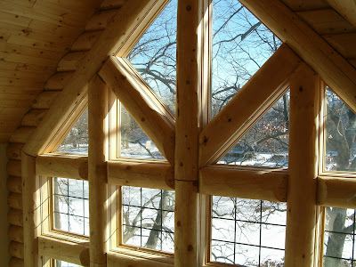 PATRIOT LOG HOME BUILDERS: Log home builder creates decorative great ...