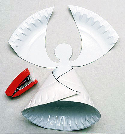como HACER un angel con pLatos descartables