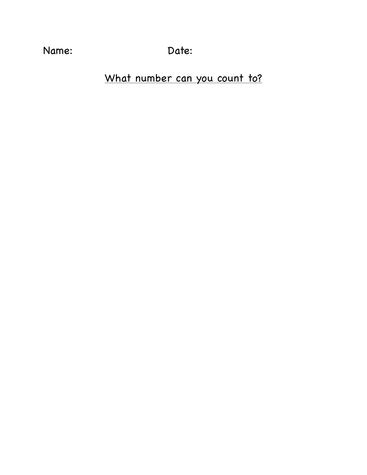 Preschool Is Fun Planning Activities: Numbers Journal Pages