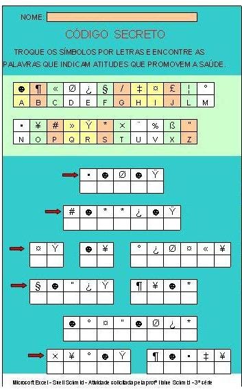 Atividades Pedagógicas na Sala de Informática: Código secreto