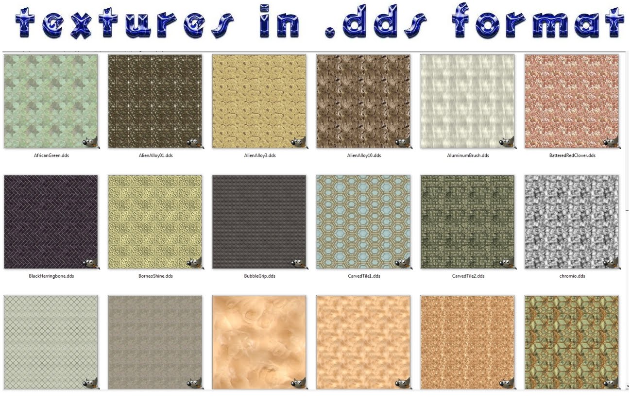 Gcs Presents Dds Format Texture Files For Non Commercial Use