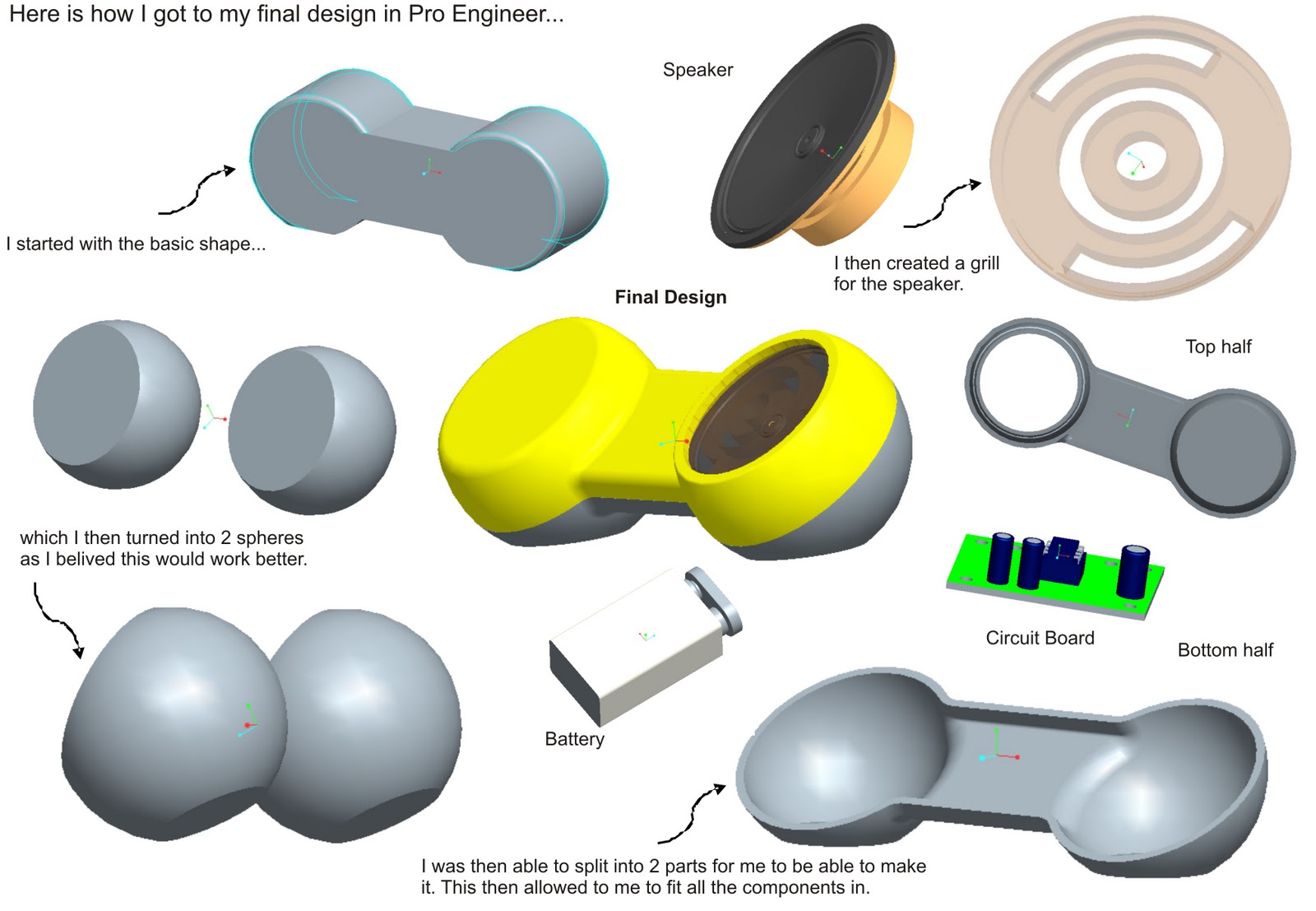 Design & Manufacture Studies: Pro Engineer Designs