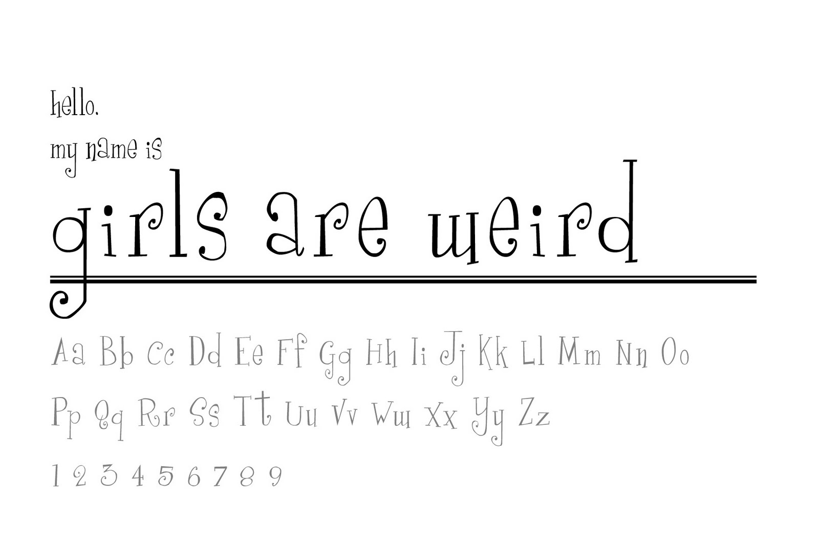 Font Love: Girls Are Weird – Ashlee Proffitt