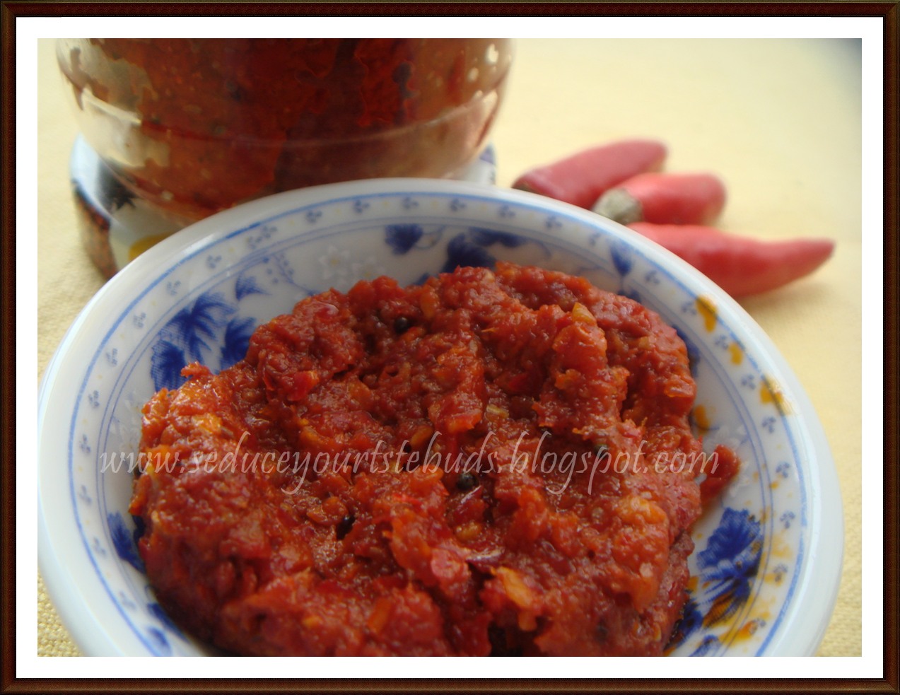 Fresh Red Chilli Pickle and An Award... - Seduce Your Tastebuds...