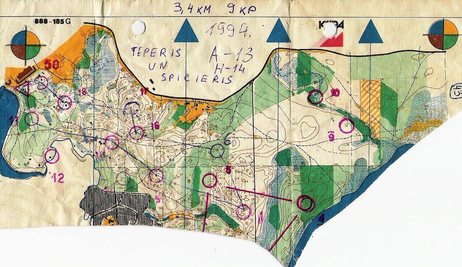 Orientēšanās kartes: jūnijs 1994