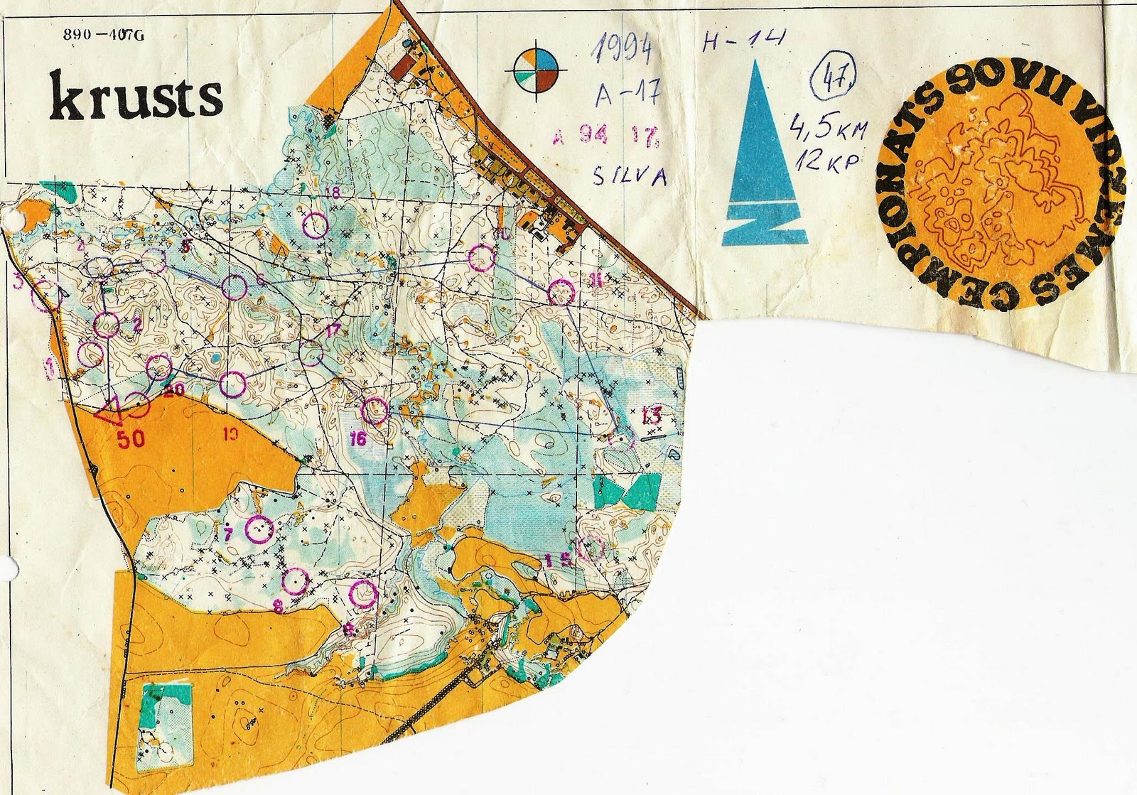 Orientēšanās kartes: Krusts (Smiltene)