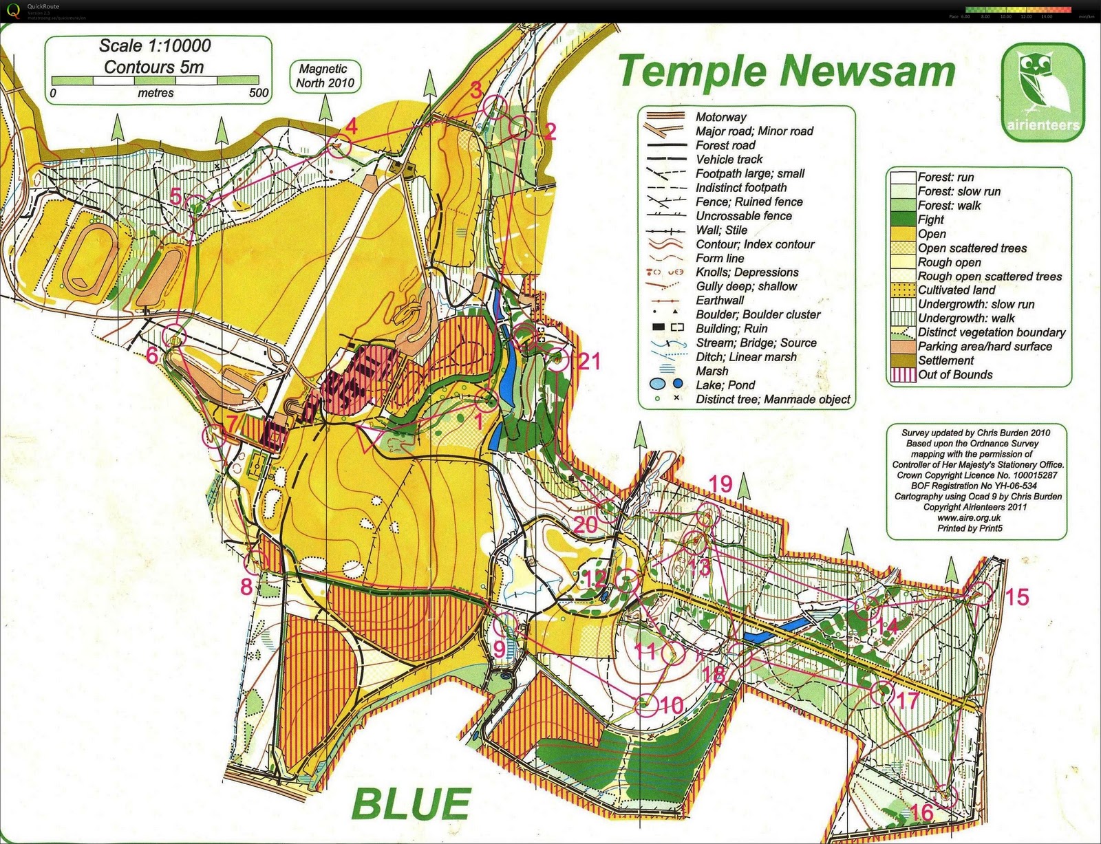 Orientēšanās kartes: Temple Newsam (Leeds)