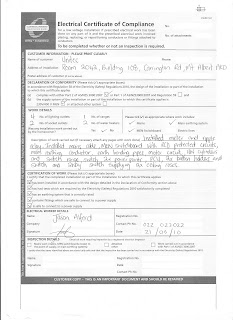 Alford Electric: Electrical Certificate of Compliance (CoC)
