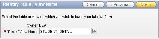 Create Tabular Form in Oracle Apex 4.0
