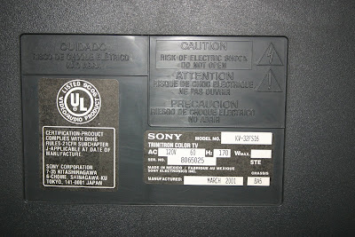 32 inch SONY Trinitron Flat CRT TV Model KV-32FS16: 32 inch SONY ...