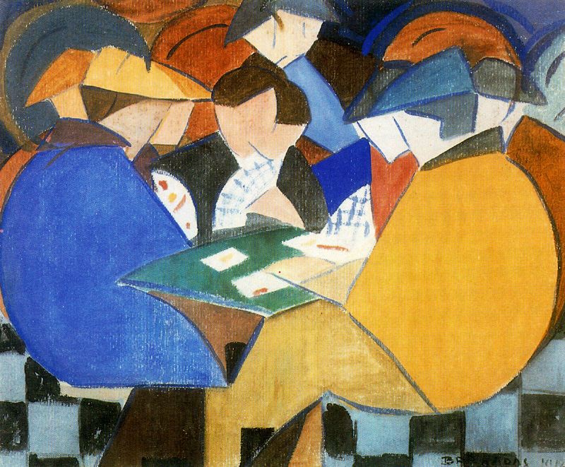 Museum Kunstreproduktionen | Kartenspieler von Rafael Barradas (1890 ...