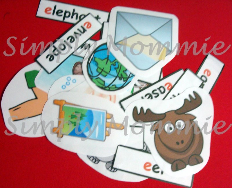 Letter E learning aids