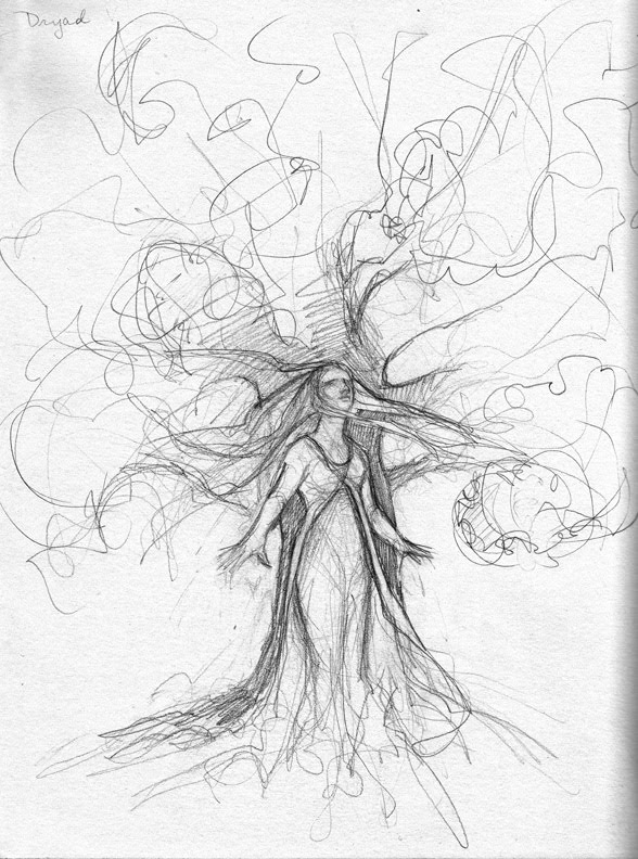 Cara blogs: quick Dryad sketch