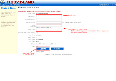 F-1 Rules!: How to change the password on your Study Island Account