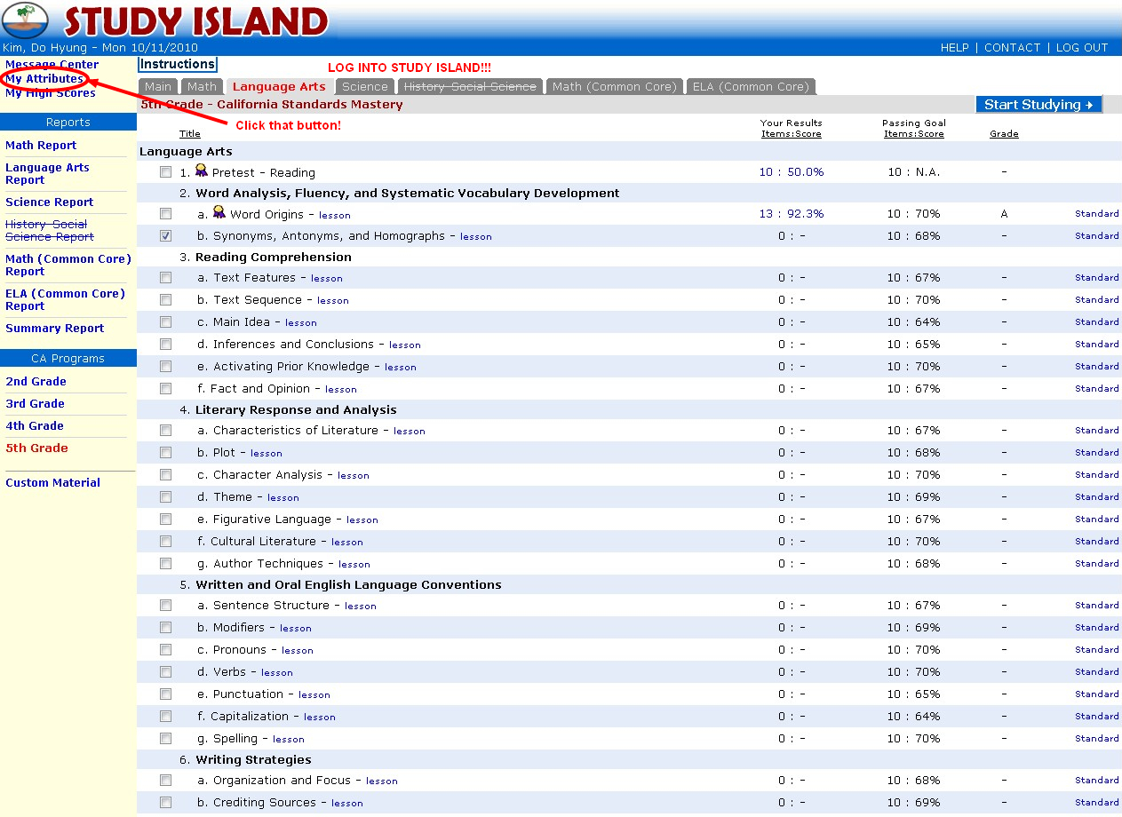 F-1 Rules!: How to change the password on your Study Island Account