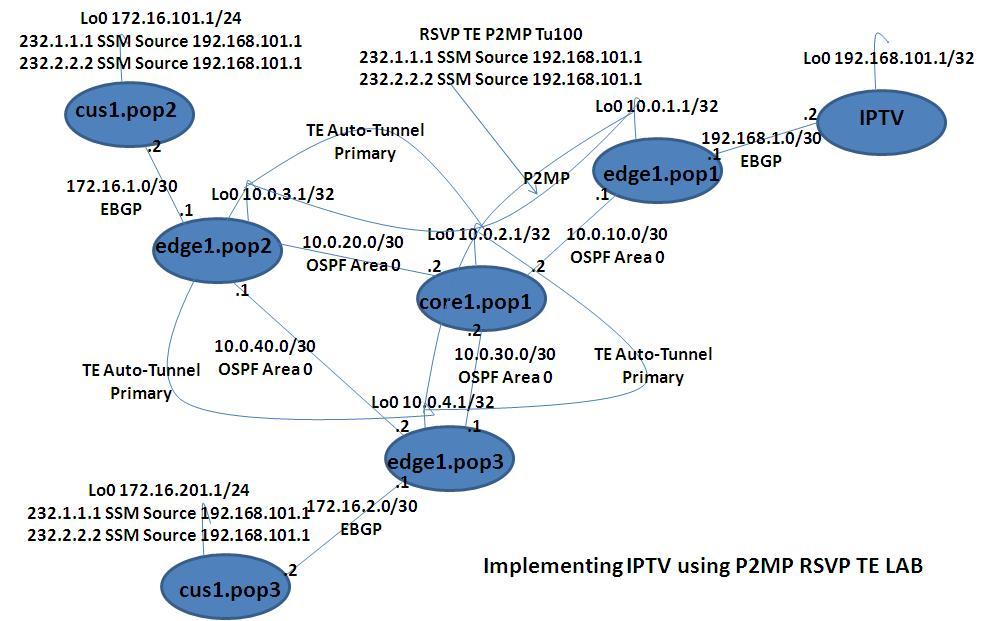 Vaibhava Networking Forum: Implementing IPTV using P2MP RSVP TE Lab