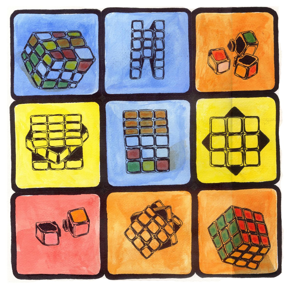 Rubik's Cube Art | Rubiks cube art, Cube art, Rubiks cube