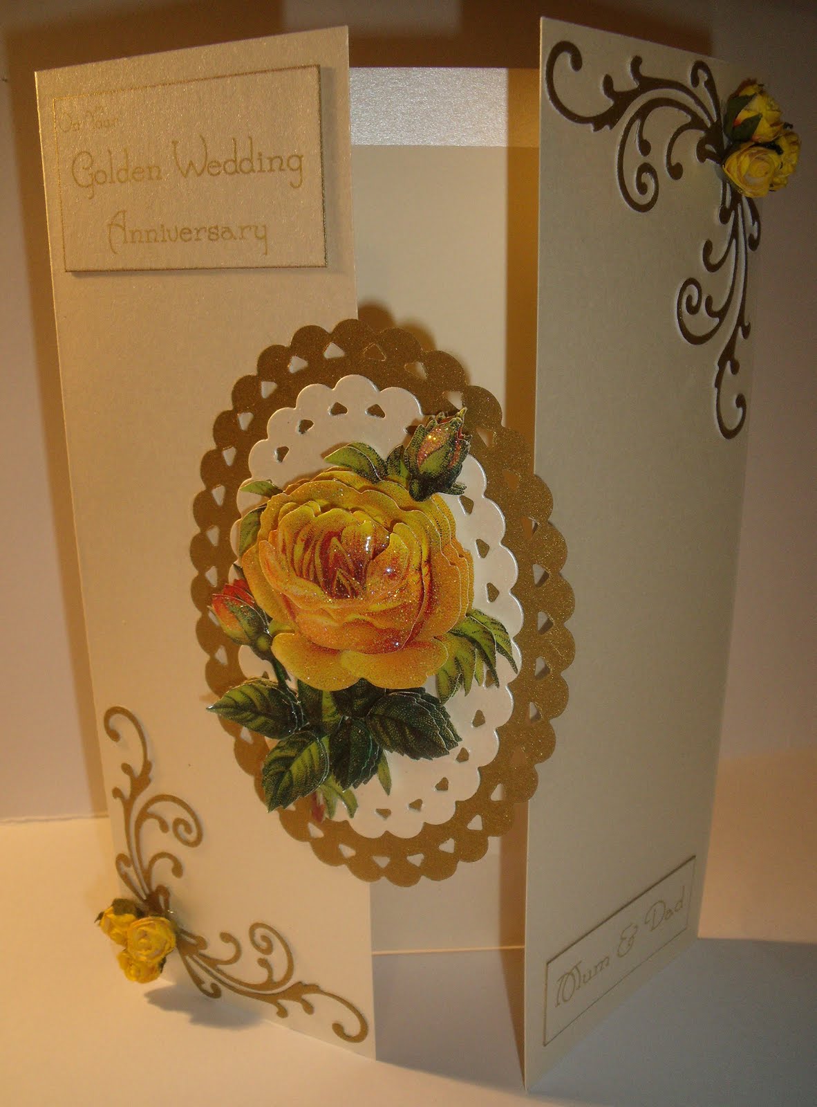 Cards by Gem: Golden Wedding Card