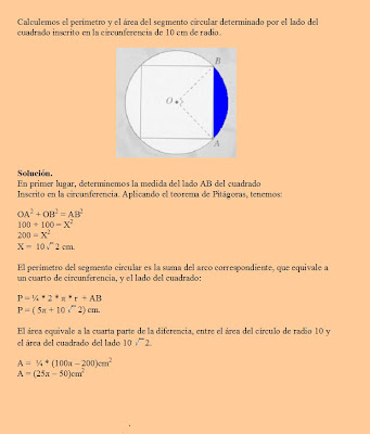 Geometria: ÁREA DEL CIRCULO N° 2