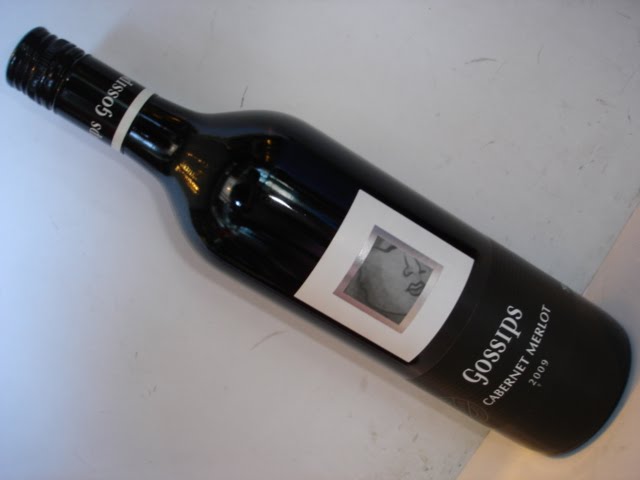 red wine: GOSSIPS CABERNET MERLOT 2009
