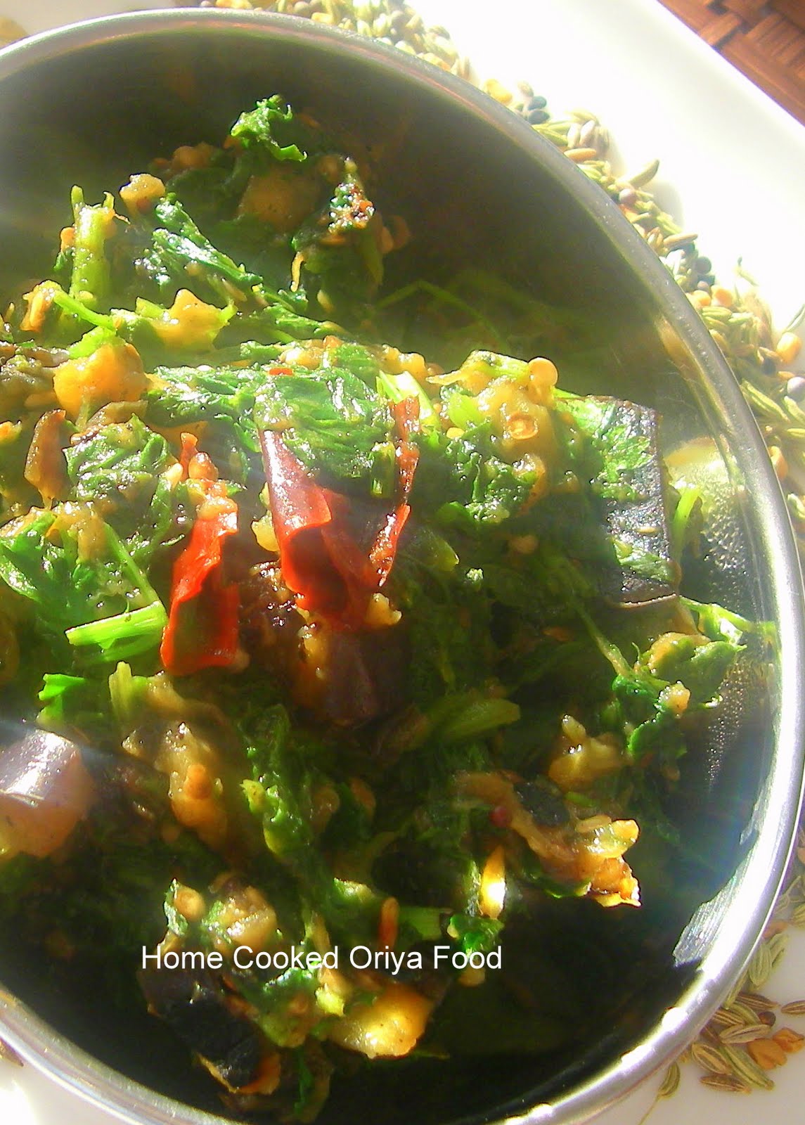 Oriya Food: Saaga of saga or spinach