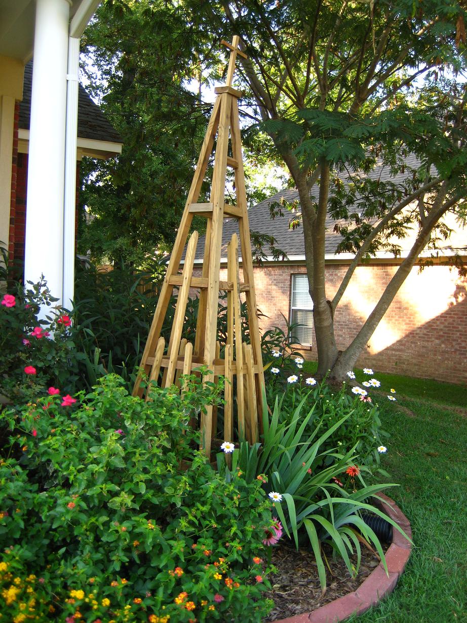 A Shower Fresh Garden: Pyramid Trellis
