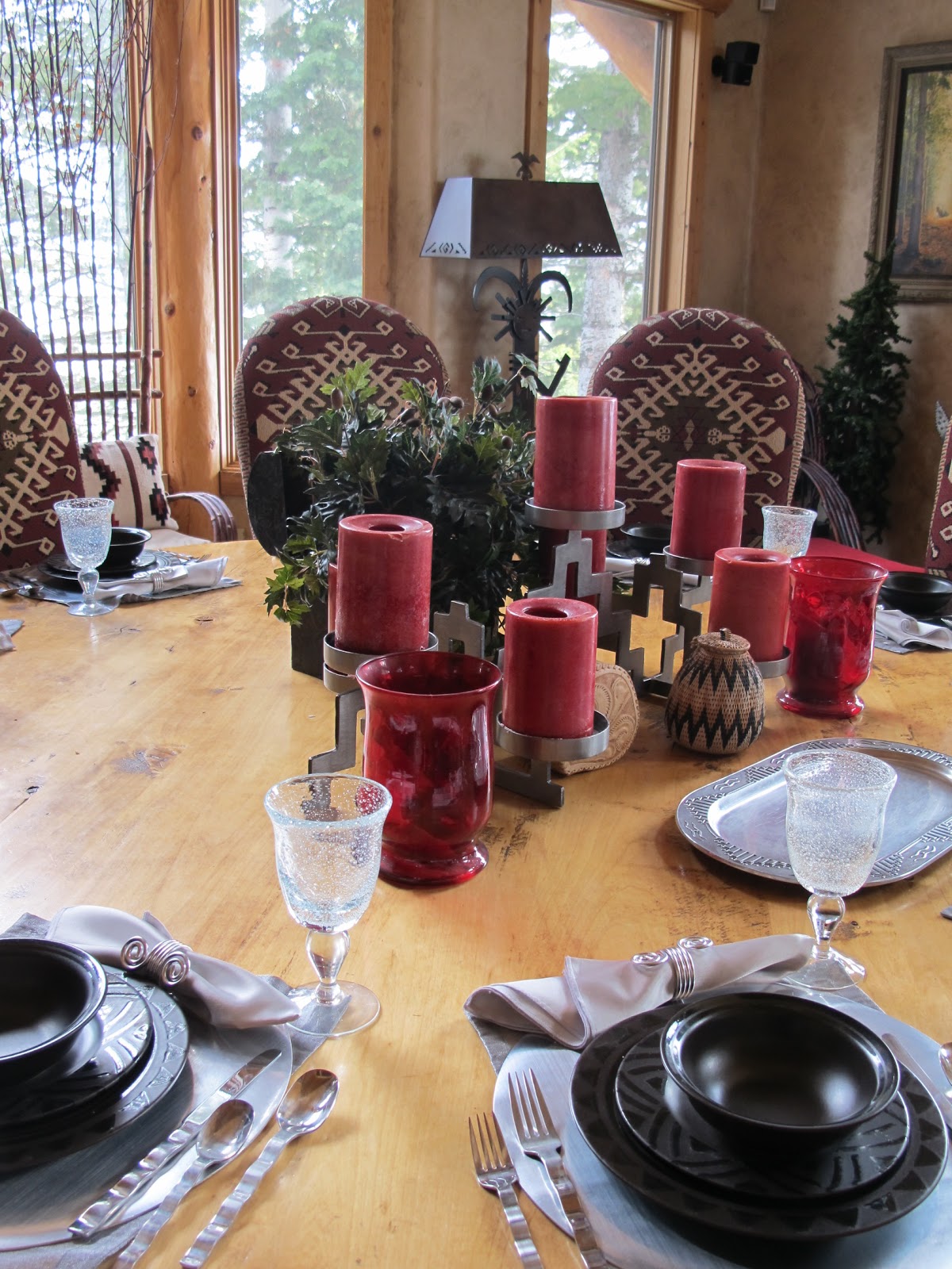 Hidden Pony Lodge Tablescape - Purple Chocolat Home
