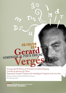 Avui penja un poema de Gerard Vergés - Emigdi Subirats i Sebastià