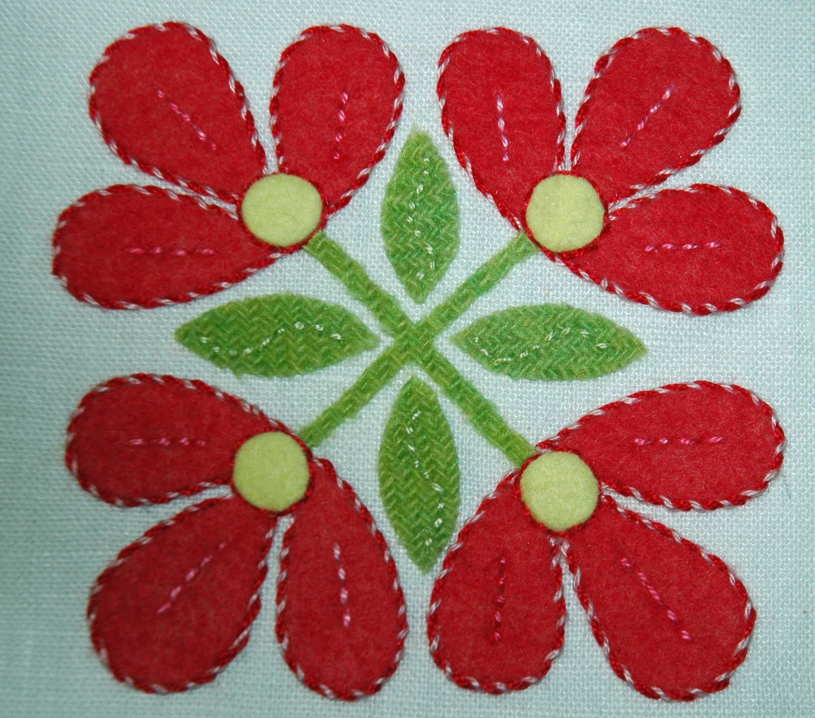 .: Embroidered Wool Applique