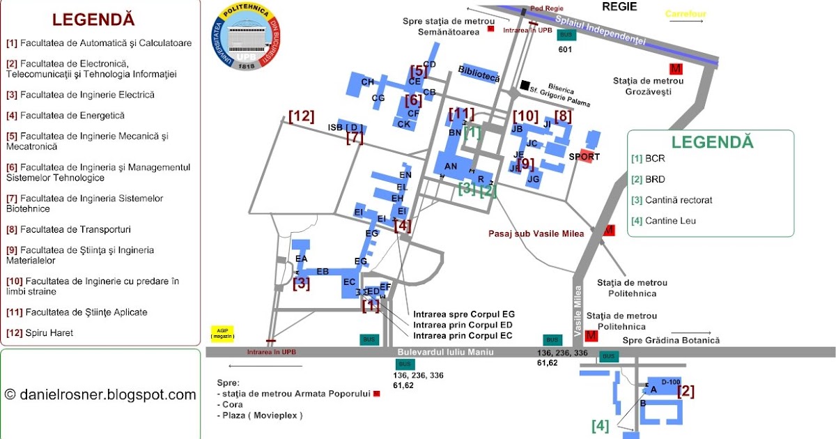 Jurnal de bord: Harta Universitatea Politehnica Bucuresti