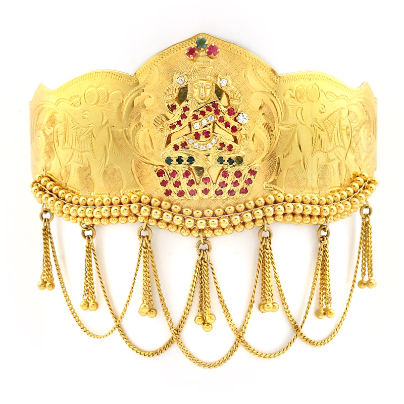 22 Carat Gold Antique Traditional Armlet - Jewellery Designs