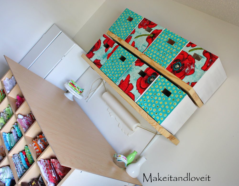Craft Room, Part 1 (covered cardboard storage boxes) | Make It & Love It