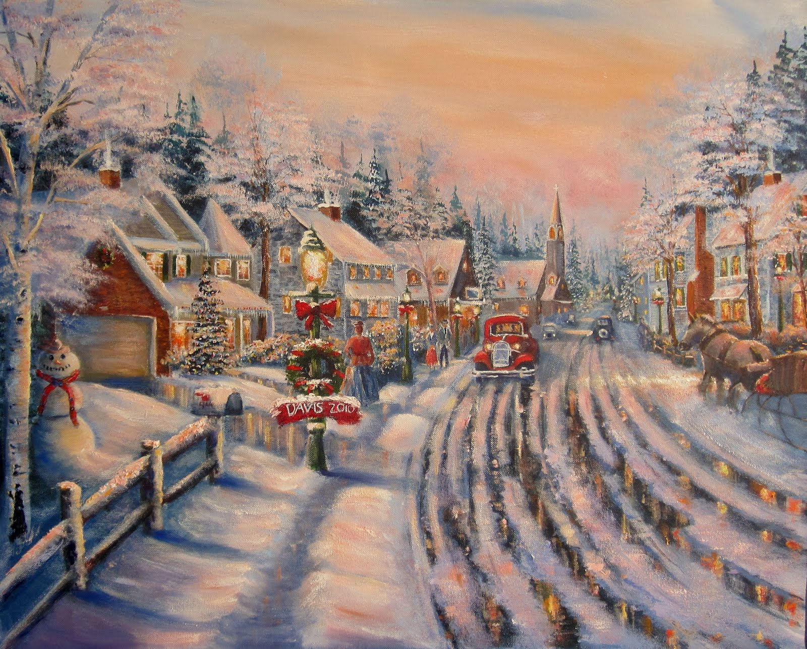 Davis Galleries Landscape Art: Christmas In Ann Arbor