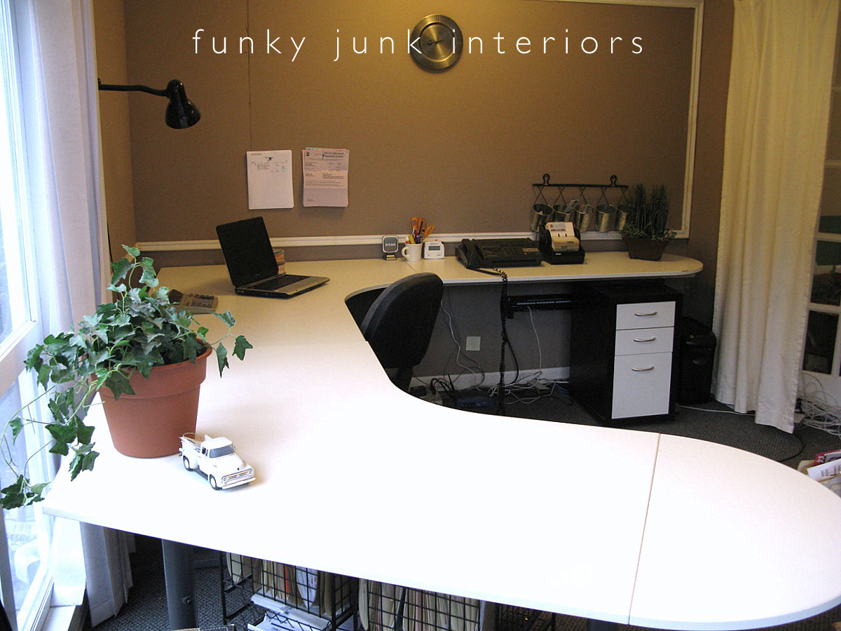 My 'ugly' office - phase one - Funky Junk InteriorsFunky Junk Interiors