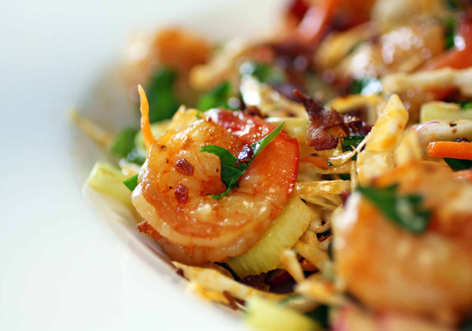 Spring Slaw with Smoked Shrimp | Primal Palate | Paleo Recipes